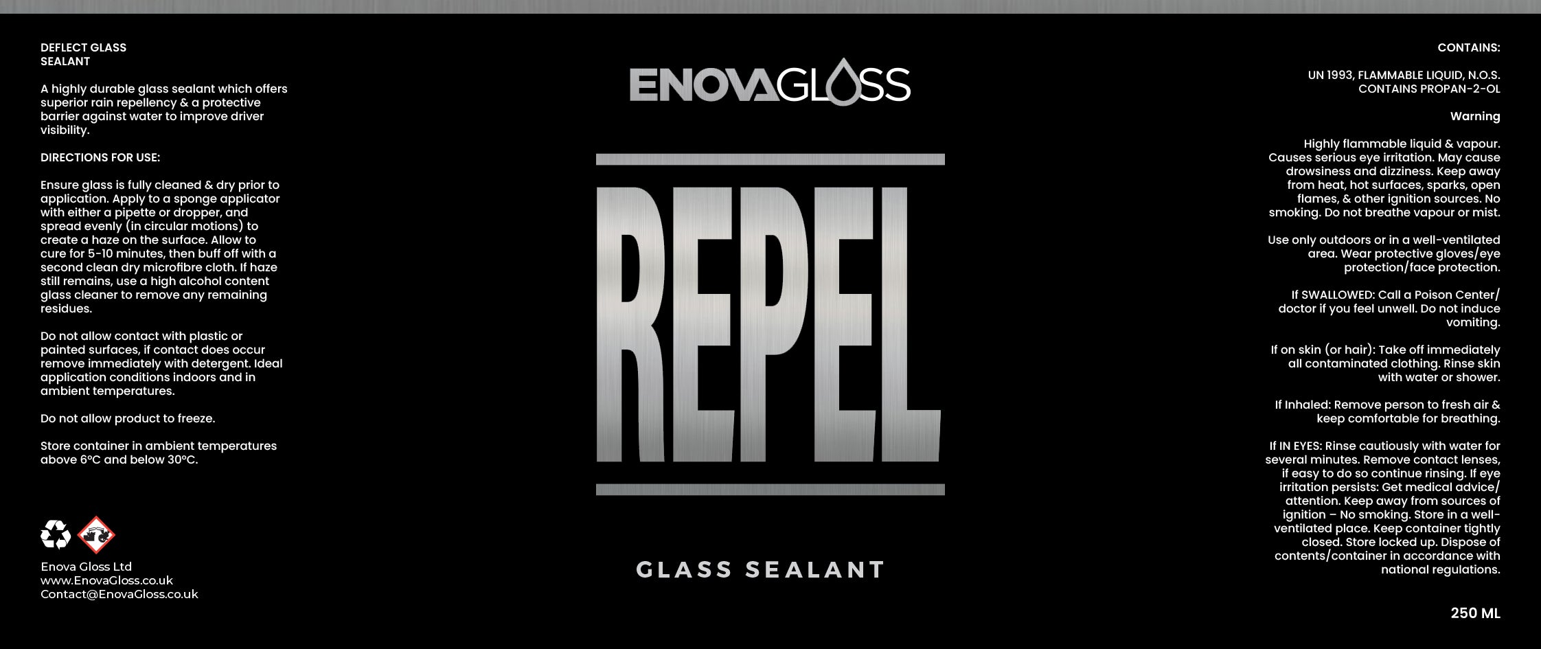 Repel - Glass Sealant – EnovaGloss